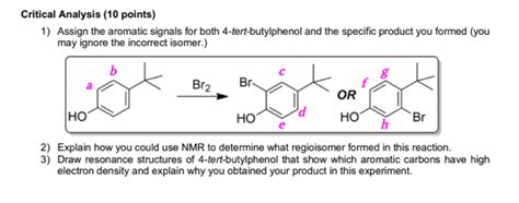 solved eritical analysis 10 points 1 assign the aromatic