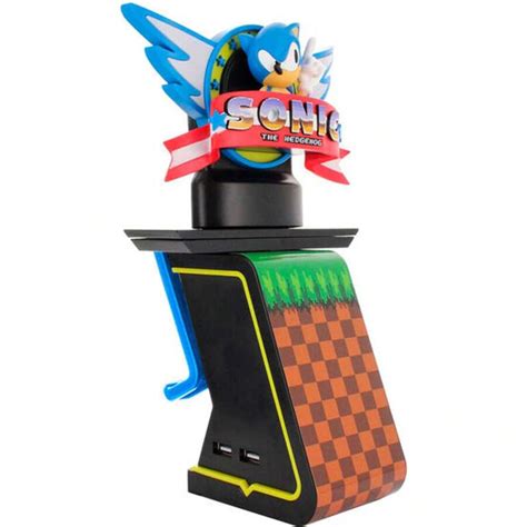 Sonic Cable Guy Ikon Classic Sonic Holder Sonic The Hedgehog 20 Cm