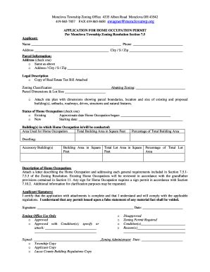 Monclova Township Zoning Fill Online Printable Fillable Blank