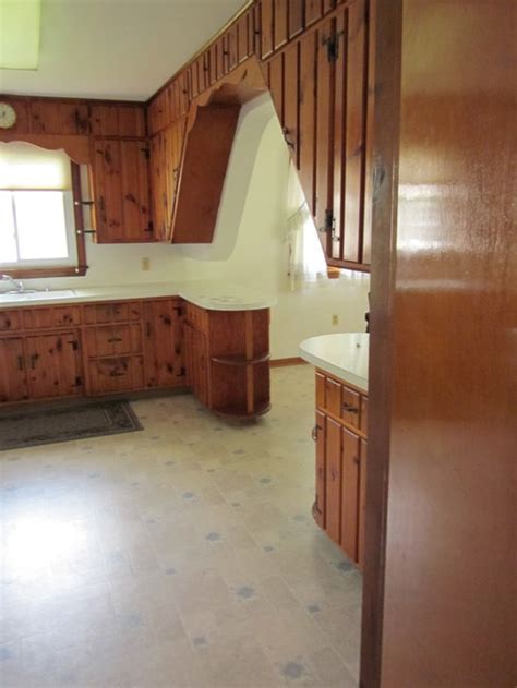 Before And After Painting Knotty Pine Kitchen Cabinets Resnooze