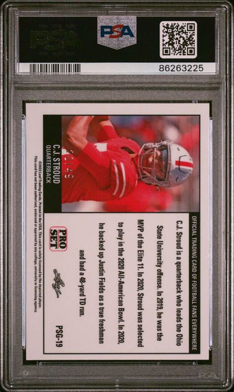 2023 LEAF PRO SET Metal BLACK Prizm HOLO C J CJ STROUD 49 ROOKIE