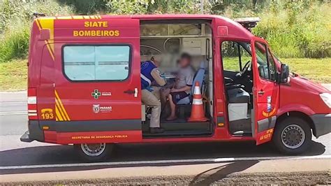 Idoso fica ferido ao sofrer queda após atravessar a rodovia BR 277