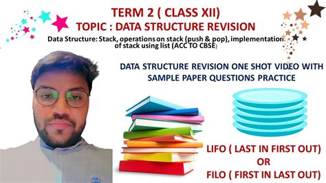 DATA STRUCTURE CLASS 12 CS STACK PUSH AND PUSH IMPLEMENTATION OF