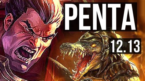 Darius Vs Renekton Top Penta Solo Kills M Mastery