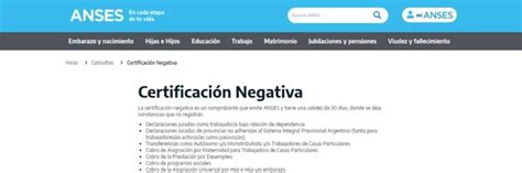 Obtener Certificaci N Negativa C Mo Sacar Negativa De Anses Para