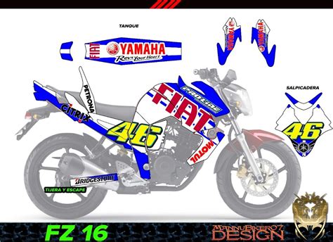 Kit De Calcas Stickers Yamaha Fz 16 Vinil Premium Mercado Libre
