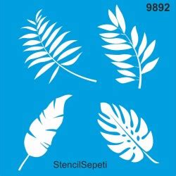 Yaprak Deseni Stencil Boyama Ablonu A A Lar Yapraklar Stencilsepeti