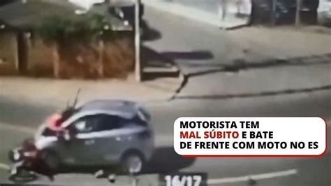 VÍDEO Motorista tem mal súbito invade contramão e bate de frente