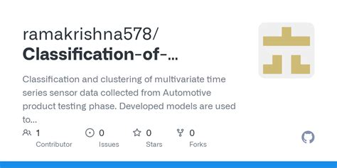 github ramakrishna578 classification of multivariate time series mts sensor data for