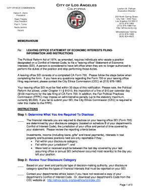 Fillable Online Ethics Lacity Step 1 Los Angeles City Ethics