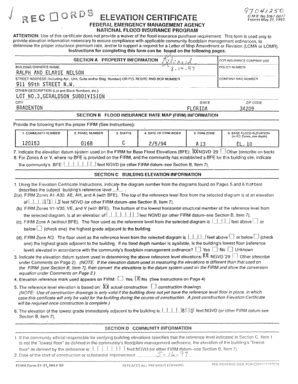 Fillable Online Mymanatee Elevation Certificate Mymanateeorg