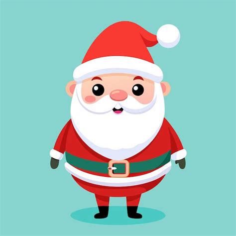 Premium Vector Cute Santa Claus Cartoon Mascot Character Illustration