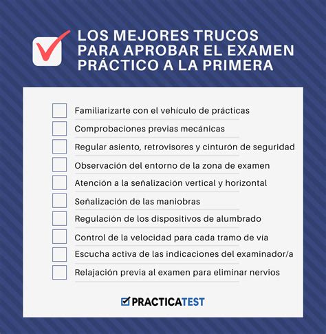 Consejos para aprobar el examen práctico a la primera