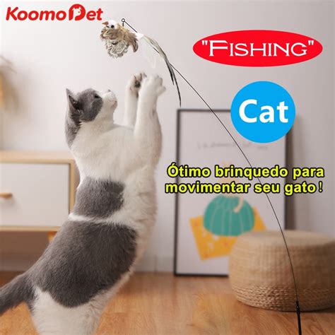Pet Gato Simulação Pássaro Brinquedos Interativos Engraçado Pena Sino