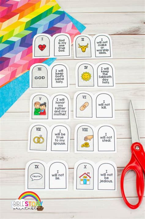 Commandments Craft Bible Story Printables