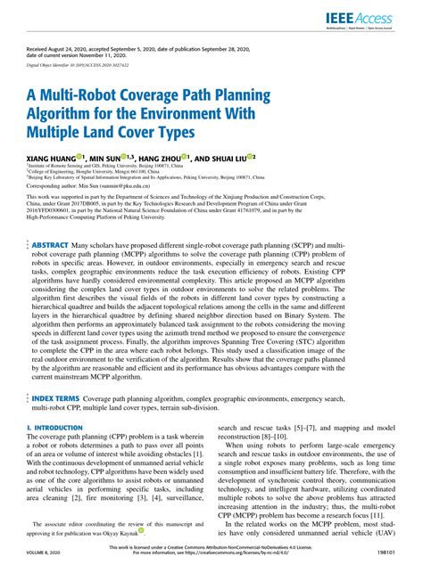 pdf a multi robot coverage path planning algorithm for the environment with multiple land