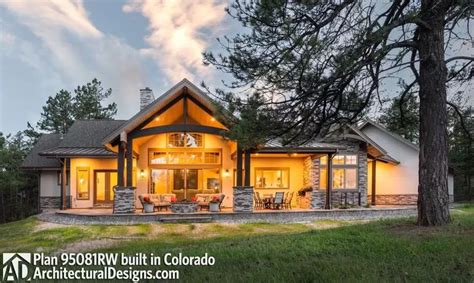 Plan 95081RW 3 Bed Mountain Craftsman With Great Room And 3 Car Angled