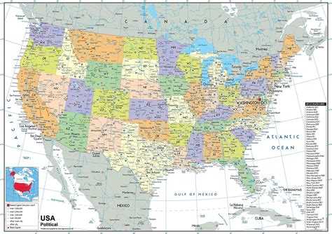 Laminated World Map Us Map Poster Set X Wall Chart Maps