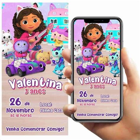 Convite Digital a Casa Mágica da Gabi Elo7 Produtos Especiais