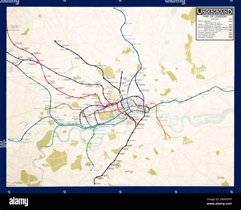 London Underground F H Stingemore UNDERGROUND MAP OF LONDON 1933