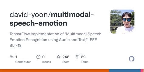 github david yoon multimodal speech emotion tensorflow implementation of multimodal speech