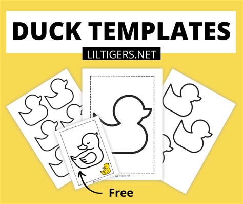 7 Free Printable Duck Templates Lil Tigers Lil Tigers