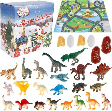 24SZT DINOZAURY KALENDARZ ADWENTOWY ANTYSTRESOWE ZABAWKI DLA DZIECI