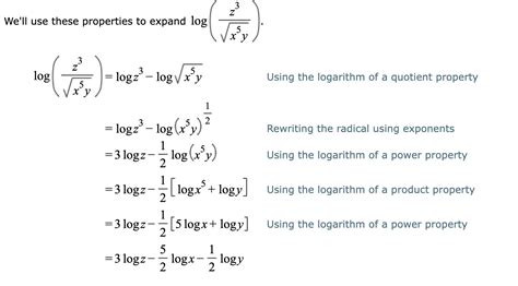 [college math] can someone please explain to me how you would find the the logarithm of a power