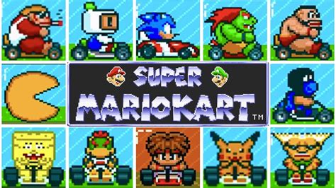 Super Mario Kart Best SNES Rom HacksDon T Miss SpongeBob Pikachu