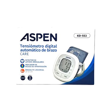 TENSIÓMETRO DIGITAL AUTOMÁTICO DE BRAZO ASPEN KD 553 Ortopedia