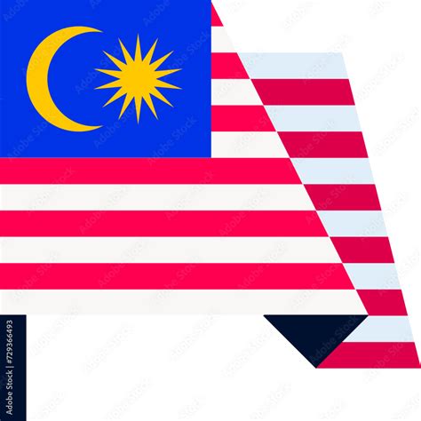 Malaysia Malaysian Flag Jalur Gemilang Yellow Blue White Red