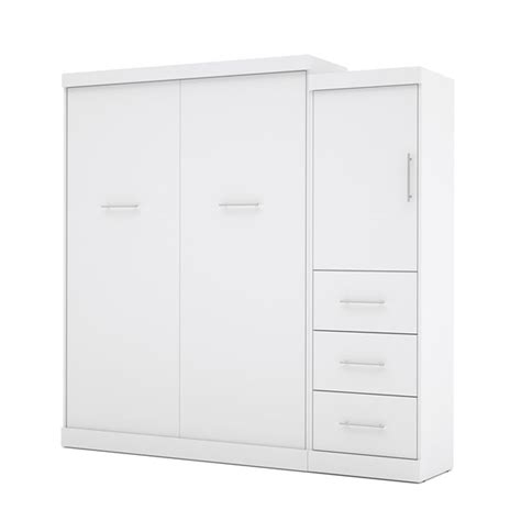 Grand lit escamotable blanc Nebula de Bestar avec rangement intégré