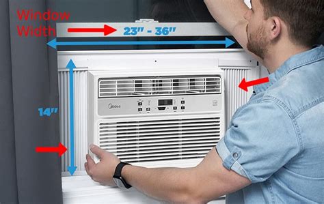 Window Ac Dimensions In Inches Sizes Of Ton Ton K K Btu Units