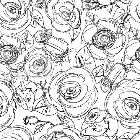 Nahtlose Rosen Muster Stock Vektor Colourbox