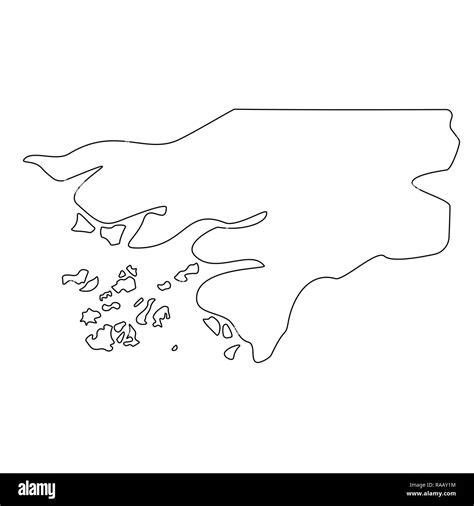 Map Of Guinea Bissau Outline Silhouette Of Map Of Guinea Bissau