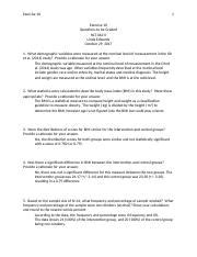 Exercise 10 Docx Exercise 10 1 Exercise 10 Questions To Be Graded HLT