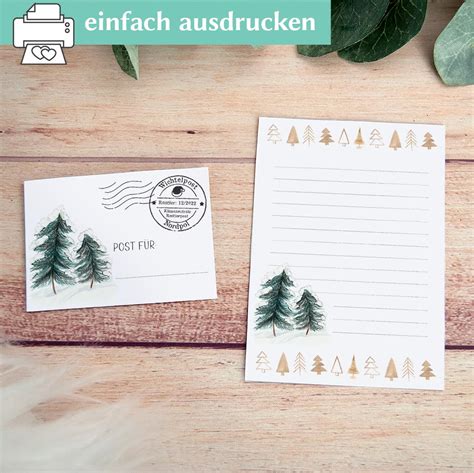 Vorlage für Wichtelbriefe zum Ausdrucken Mit Briefpapier Umschlag