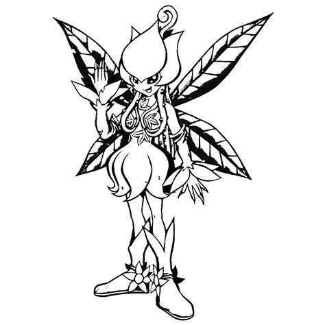 Lillymon Coloring Page Print IdeaShortcut