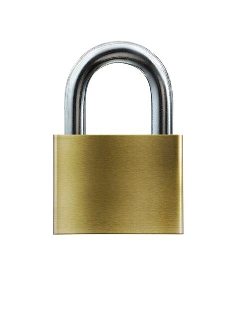 Premium Photo Metal Padlock Isolated On White Background