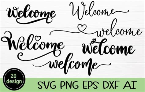 20 Welcome Bundle SVG For Cut File Graphic By Artdee2554 Creative Fabrica