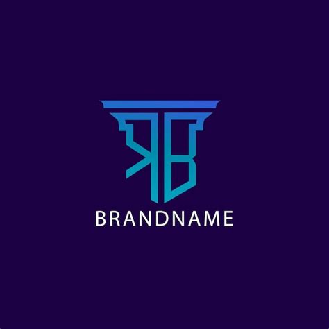 Premium Vector Modern Monogram Initial Letter Rb Logo Design Template