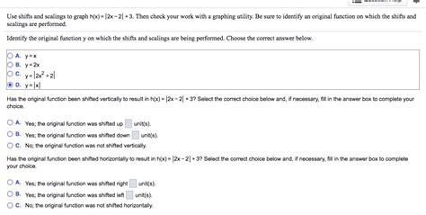 solved use shifts and scalings to graph h x 2x 2 3 then