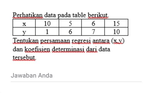 Perhatikan Data Pada Table Berikut X 10 5 6 StudyX
