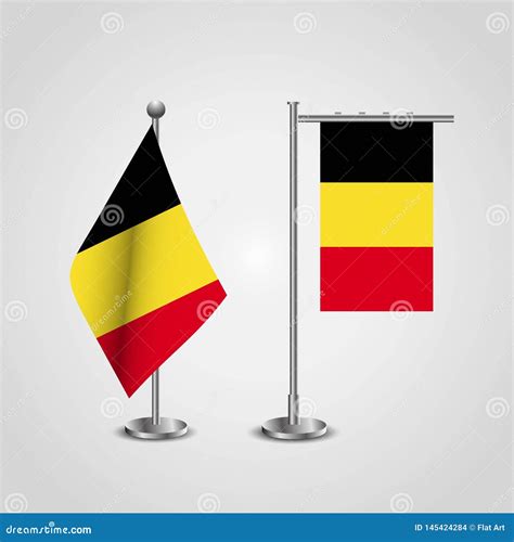 Vetor Do Projeto Da Bandeira De B lgica Ilustração do Vetor