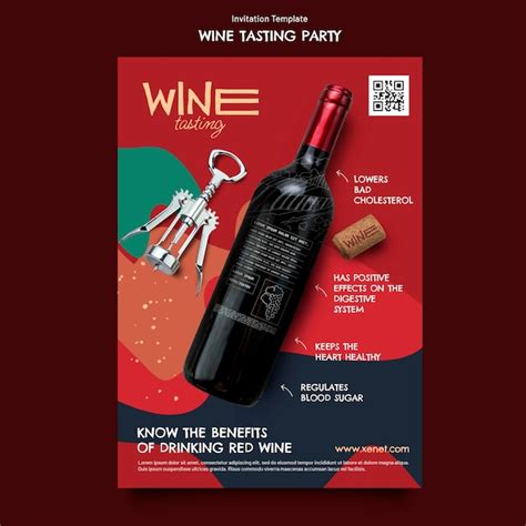 Mod Le D Invitation Une D Gustation De Vin Psd Gratuite