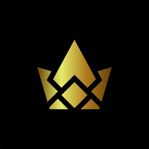 Logotipo Da Coroa Dourada Vetor Premium