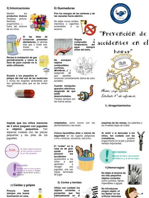 Triptico Prevenci N De Accidentes En El Hogar
