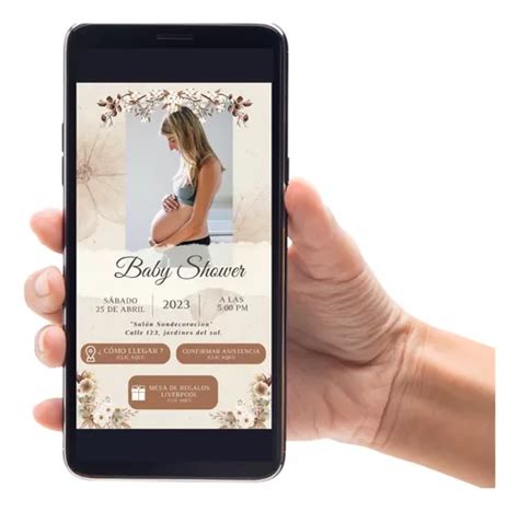 Invitaci N Digital Interactiva Baby Shower Con Foto Pdf Meses Sin Inter S