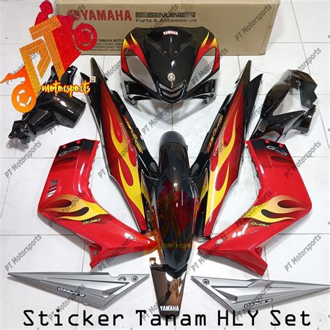 Yamaha Lc 135 V1 Cover Set Black Red Rc Vietnam Exciter VRC Black Merah