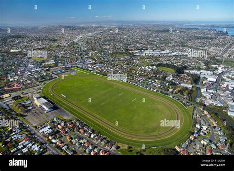 Avondale Racecourse Auckland North Island New Zealand Aerial Stock